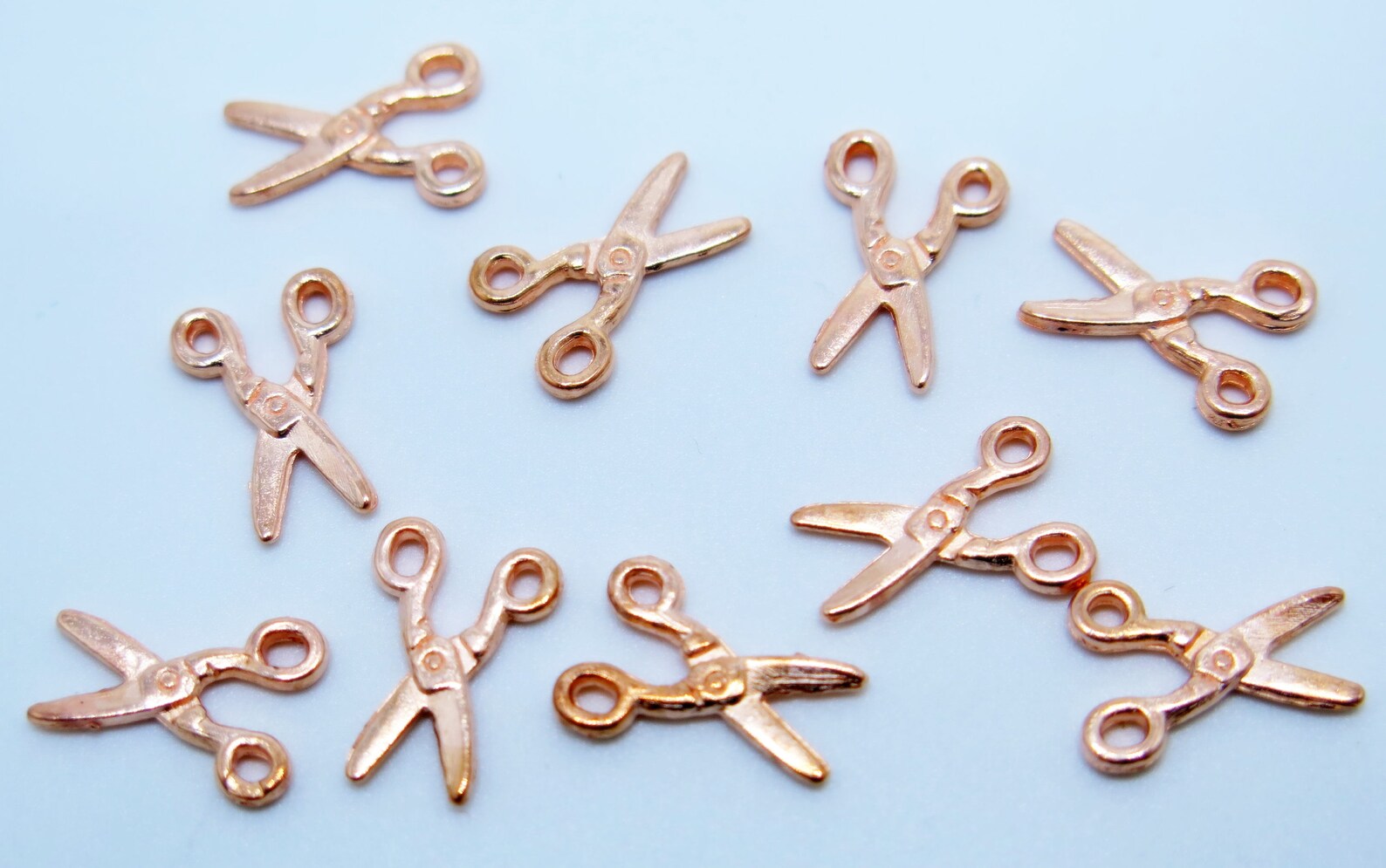 Scissor Charms Mini Scissors Pewter Scissor Charms Rose - Etsy