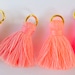 Pink Tassels, Small Cotton Jewelry Tassels With Matching Binding and ...