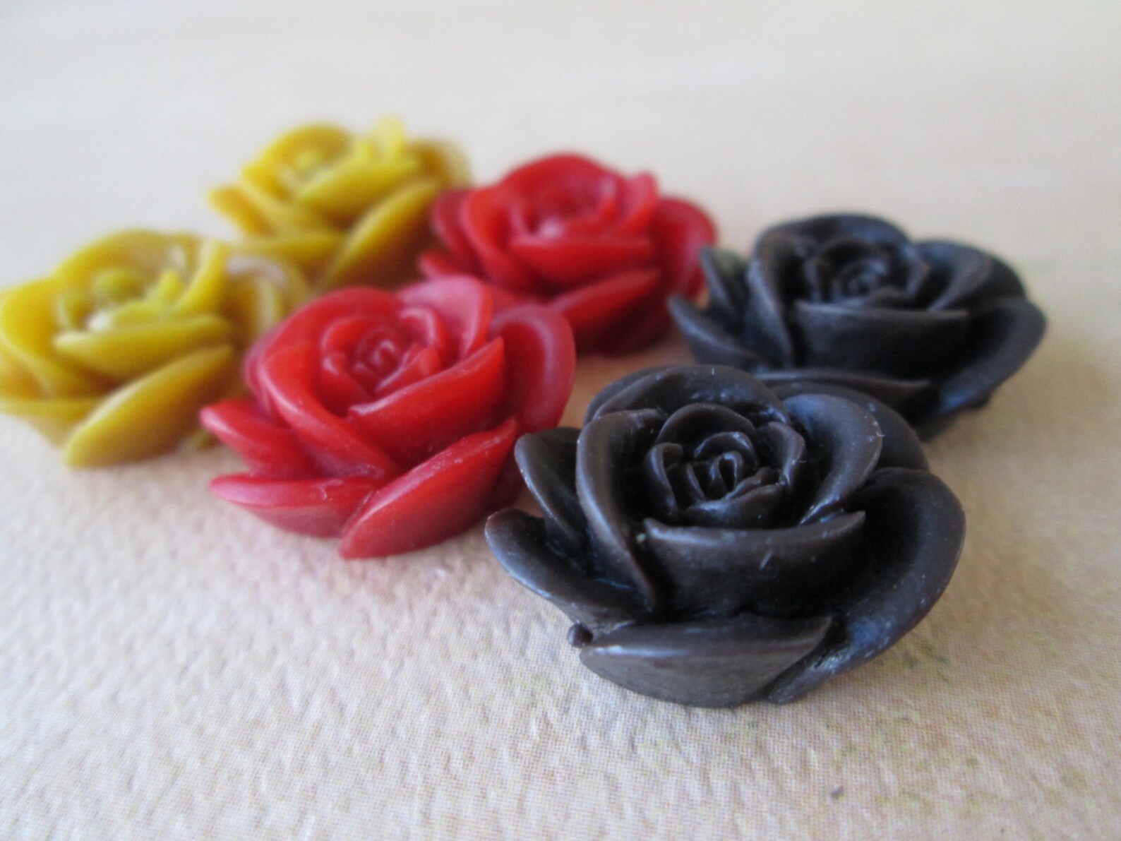 Roses Resin Roses 18mm Roses DIY Flowers 6pcs Rose Flower - Etsy