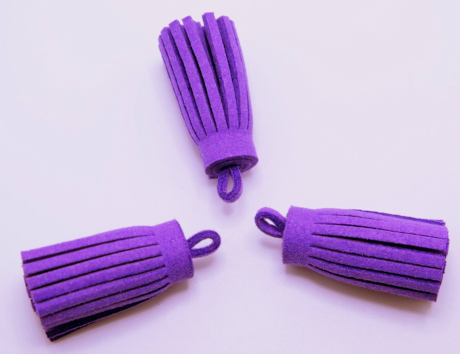 Purple Tassels, Purple Fringe, Faux Suede Tassel, 30mm Tassel, 2 Pieces ...