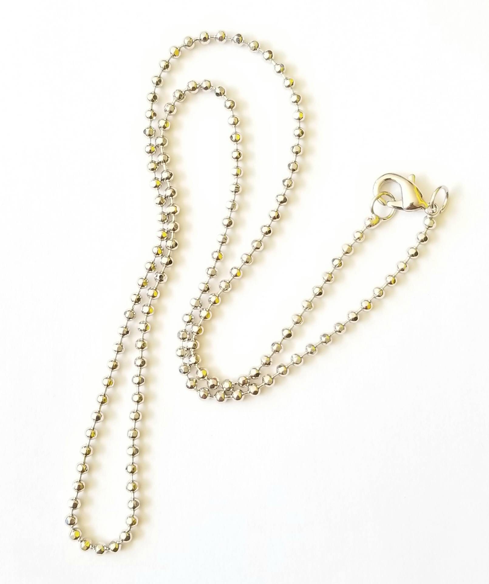 Ball Chain, Antique Silver Ball Chain, Ball Chain Necklace, Diy ...