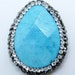 Howlite Bead Dyed Blue Howlite Teardrop Bead With Hematite - Etsy