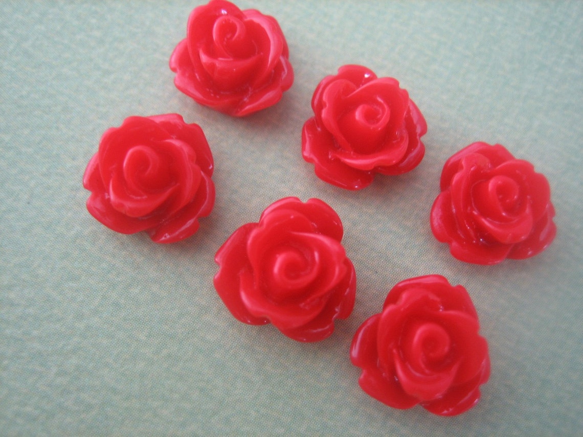 Mini Roses 10mm Roses Red Mini Rose Flower Cabochons 10mm - Etsy