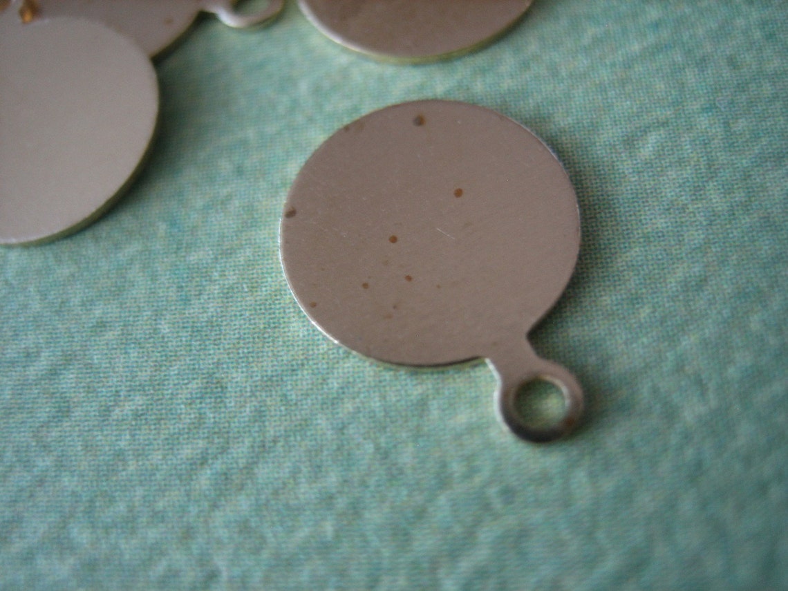 Brass Tags Metal Tags 20pcs 10mm Round Gold Brass Metal - Etsy