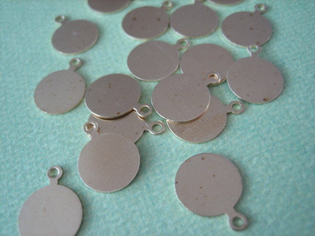 Brass Tags, Metal Tags, 20pcs 10mm Round Gold Brass Metal Tags, Diy ...