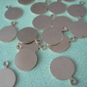 Brass Tags, Metal Tags, 20pcs 10mm Round Gold Brass Metal Tags, Diy ...