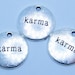3PCS - Karma Charms - Silver Toned Round Charm - 20mm - N21 - Etsy