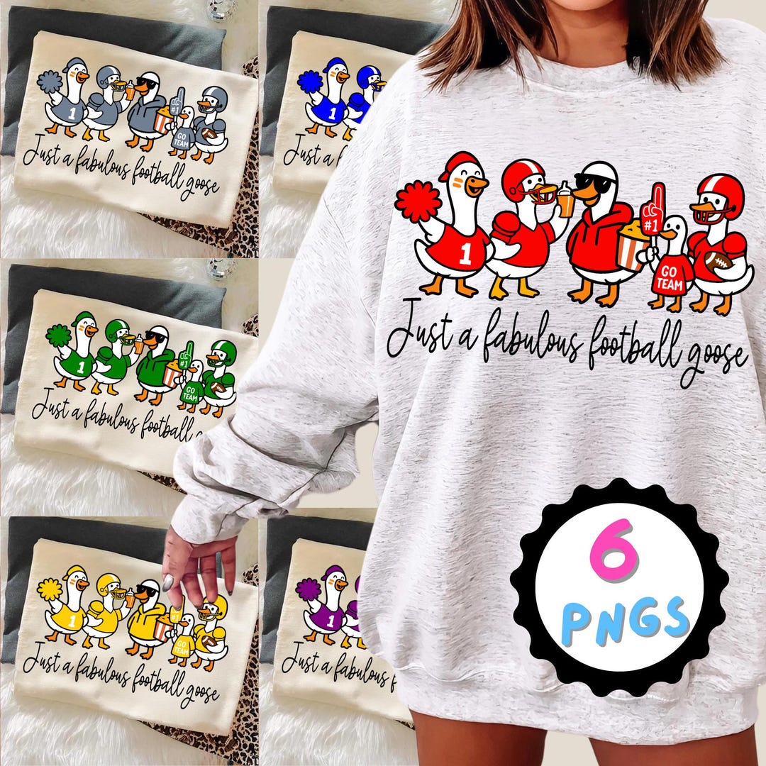 Football Goose PNG Bundle, Funny Game Day Sublimation, Touchdown Goose ...