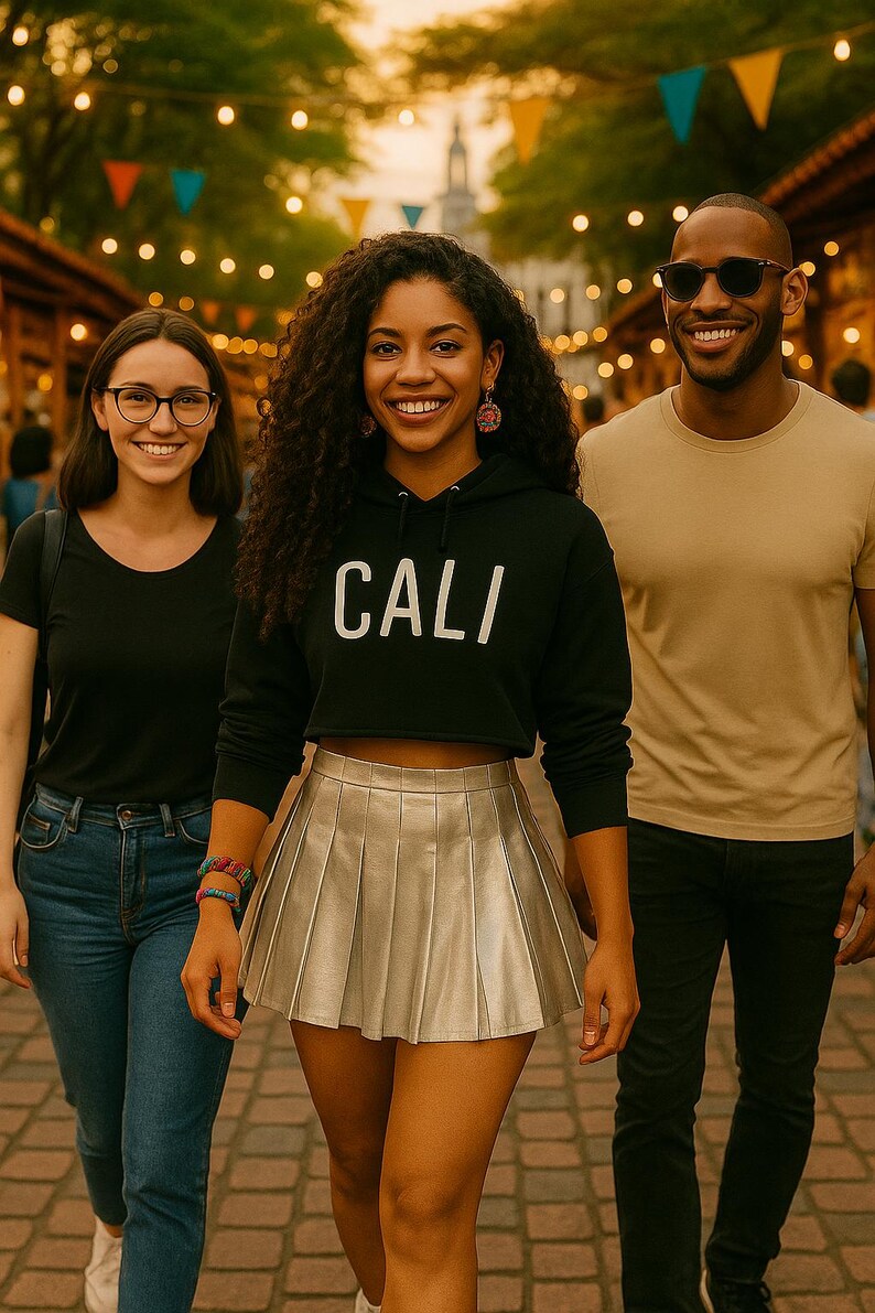 CALI Cropped Hoodie – Black Minimalist Women’s Streetwear | Colombian ...