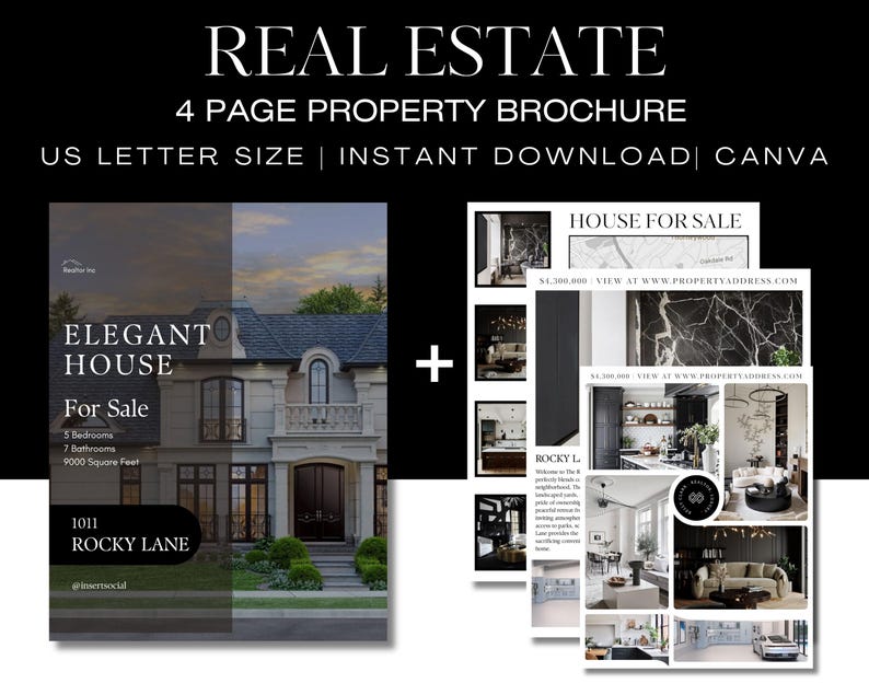Editable Modern Real Estate Brochure Template | Luxury Property ...