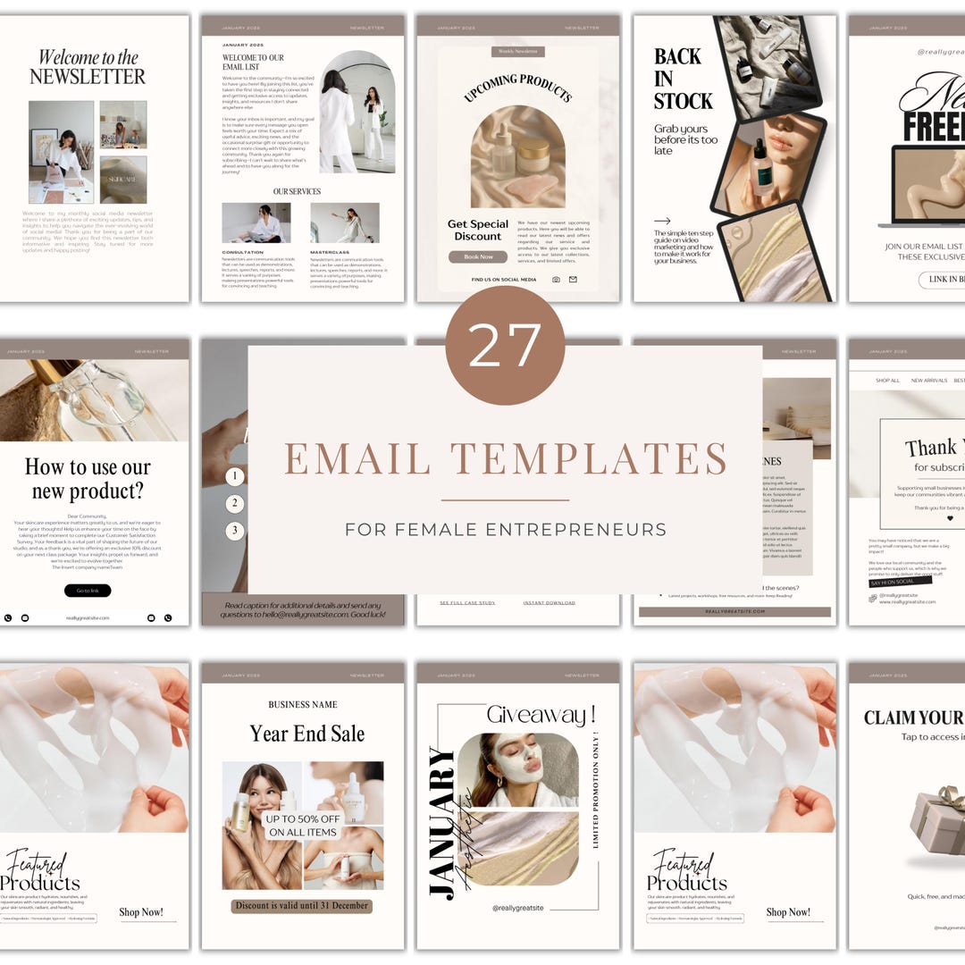 Editable Email Marketing Templates: Newsletter, Sales, Welcome Emails ...