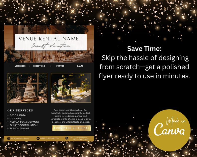 Event Venue Rental Flyer Template | Party & Venue Brochure | Business ...