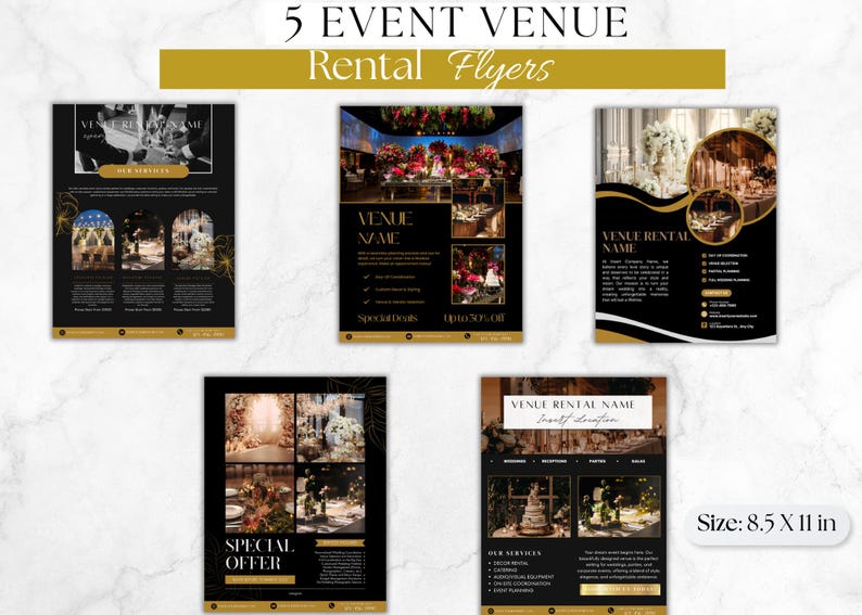 Event Venue Rental Flyer Template | Party & Venue Brochure | Business ...