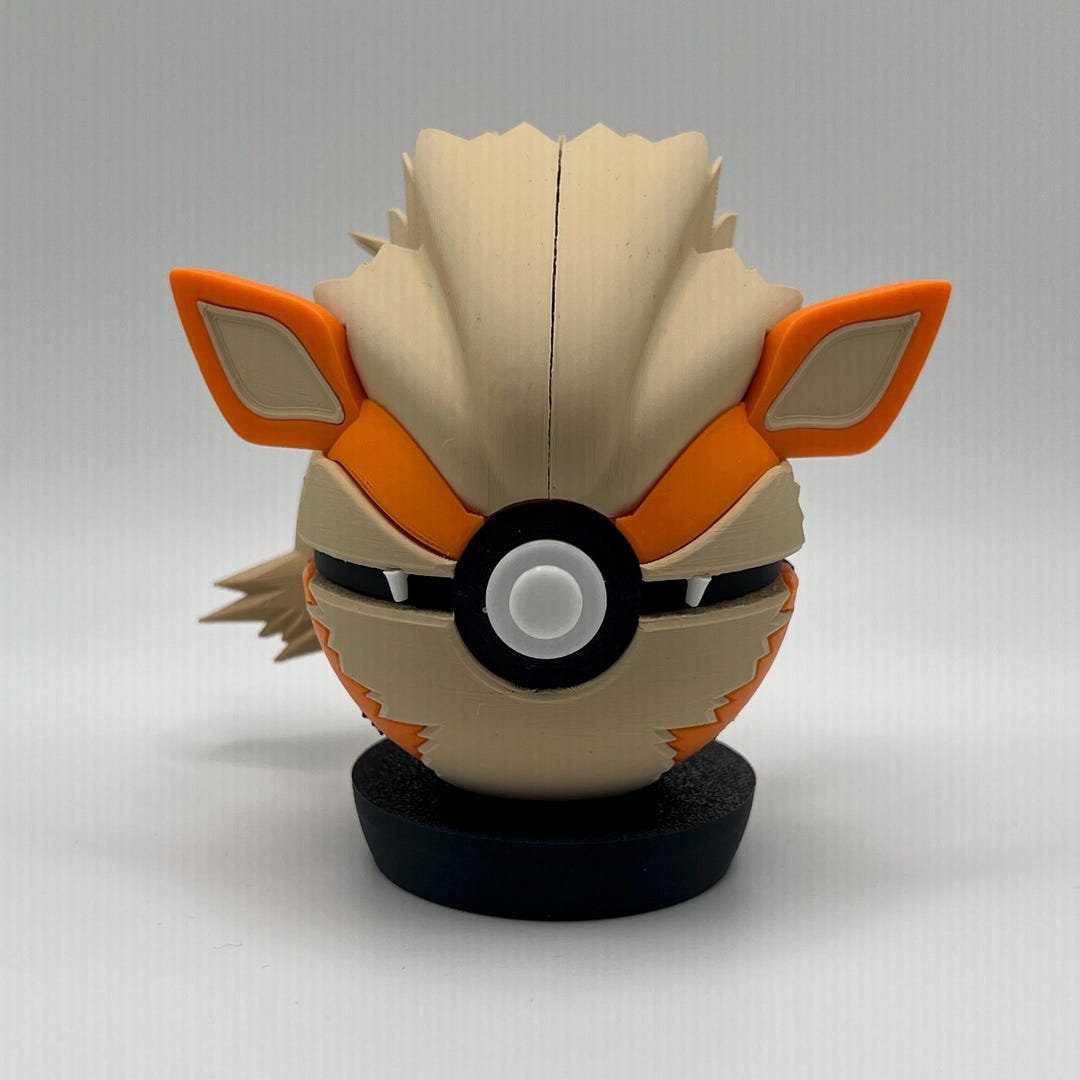 Arcanine Ball | 3D Printed Display Pokemon Pokeballs From N3D | + FREE ...
