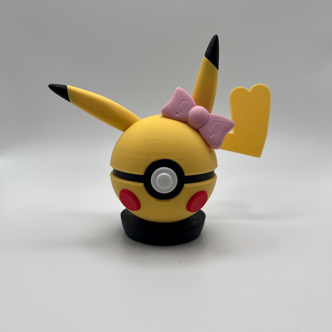 Female Pikachu | 3D Printed Display Pokemon Pokeballs From N3D | + FREE ...