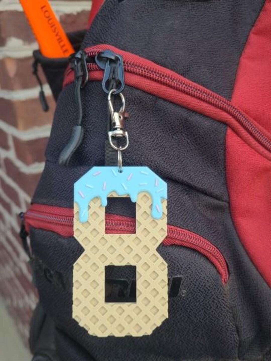 Baseball / Softball Number Ice Cream Drip Bag Tag - Etsy