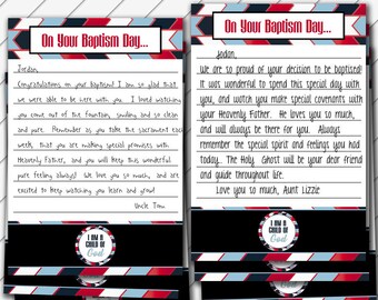 LDS Baptism Testimony Card 5x7 and 4x6 Card Digital | Etsy