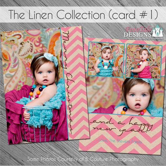 Items similar to INSTANT DOWNLOAD - Linen Card 1 - custom 5x7 photo template for photographers ...