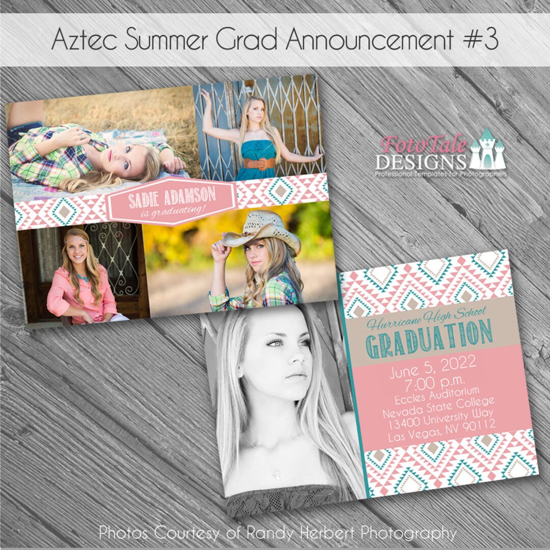Instant Download Aztec Summer Grad Ann 3 Custom 5x7 Photo - Etsy