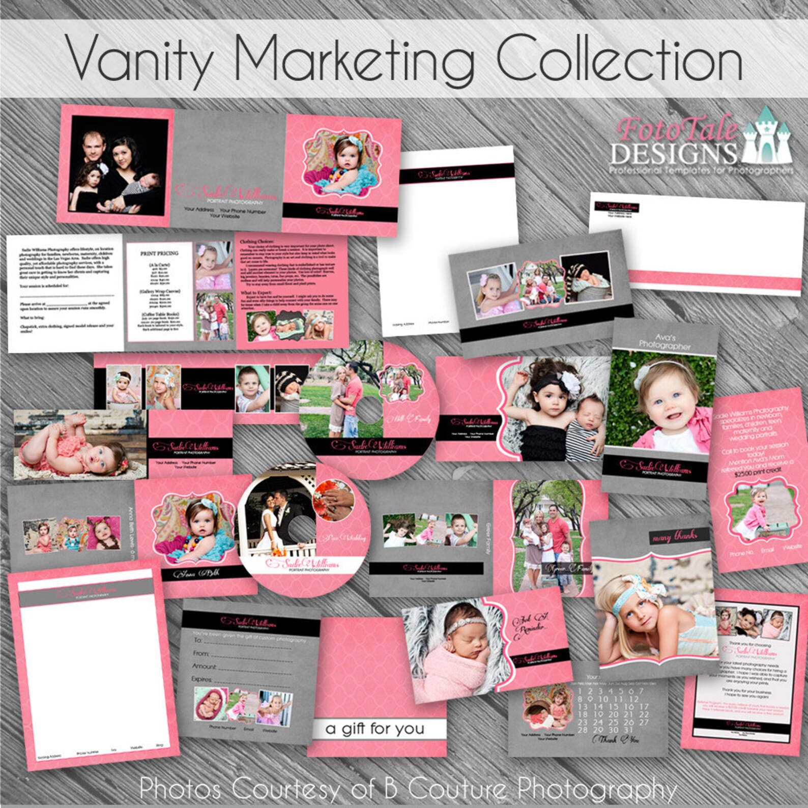 Vanity Marketing Template COLLECTION- Custom Branding Templates for ...