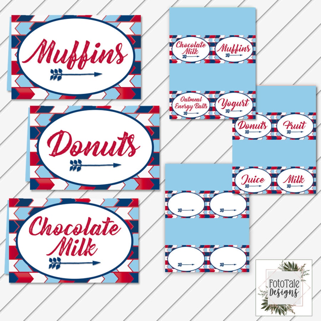 LDS Baptism Party Tent Cards, Food Labels, Decorations, Digital ...