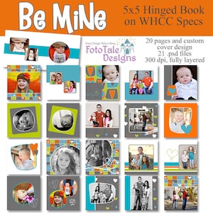 Be Mine 5x5 Press Printed Hinged Book WHCC Specs- 20 Pages and Custom ...