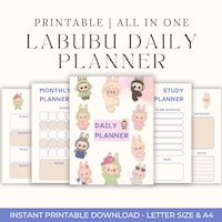 Labubu School Schedule. Planner , Calendar , Digital Planner , Daily ...