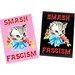 Cute Kitty Smash Fascism Sticker Antifa Sticker Anti-fascist Sticker ...