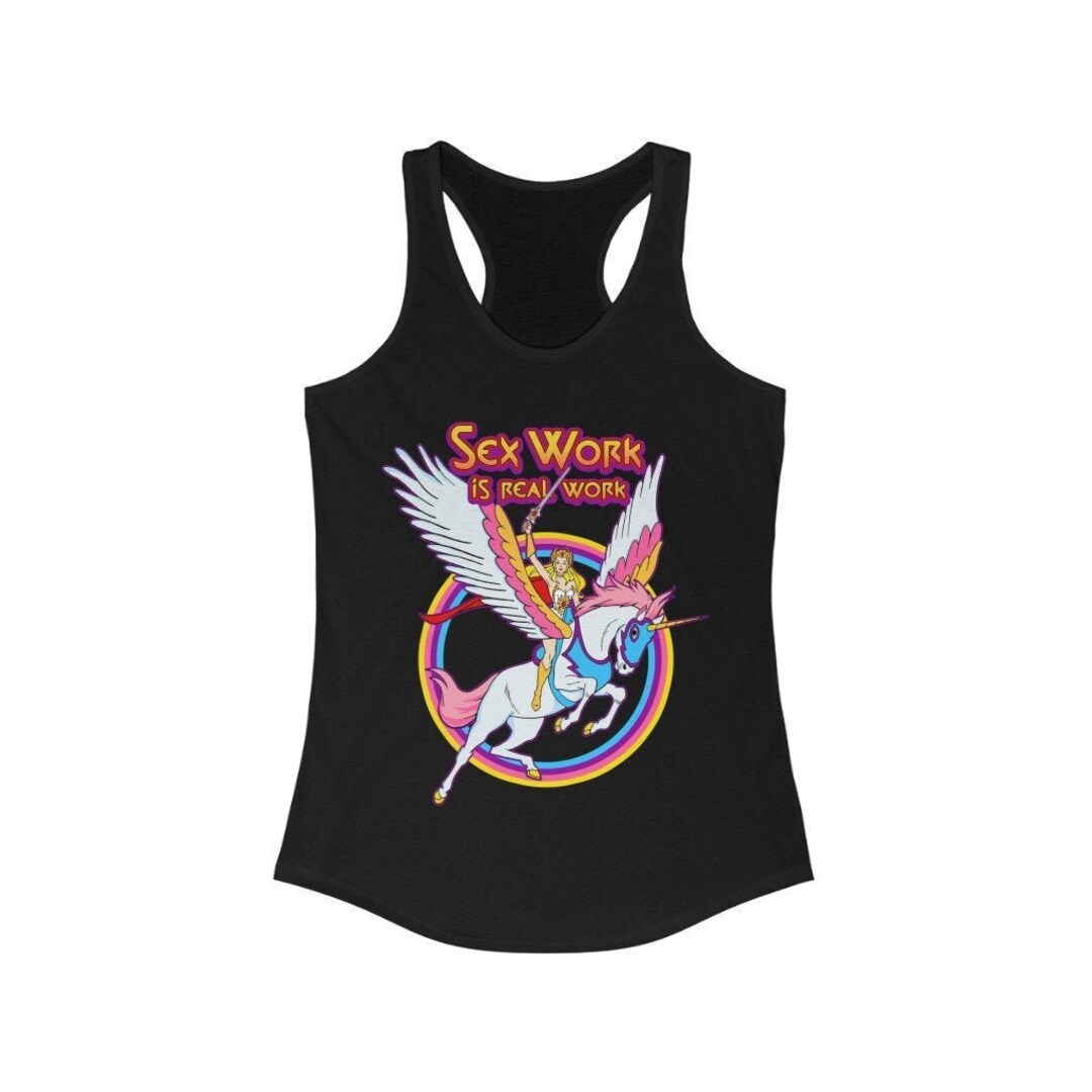 80s Retro Sex Work is Real Work Tank Top Respect Sex Workers Shirt ...