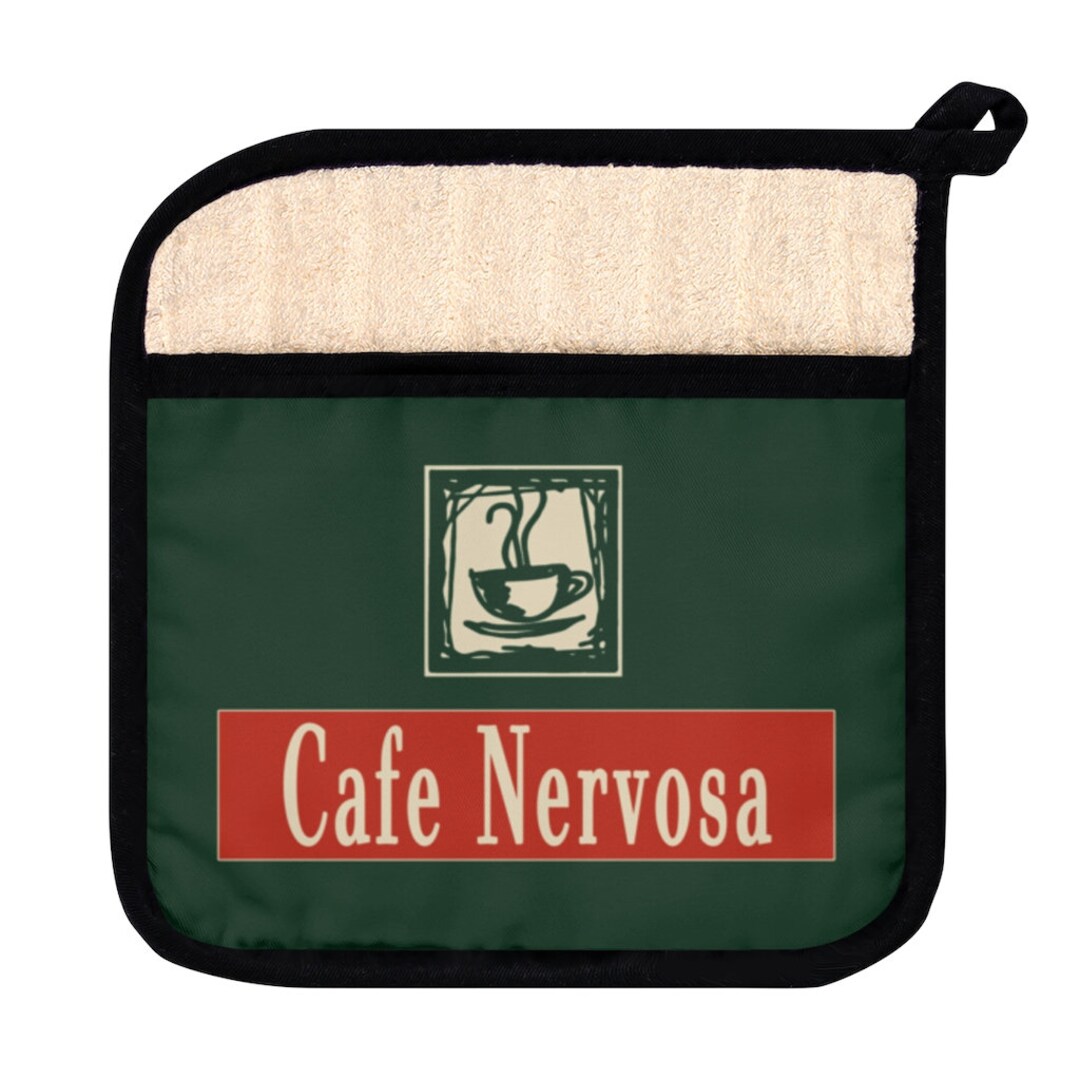 Frasier Cafe Nervosa Pot Holder Frasier Crane KACL I'm Listening Niles ...