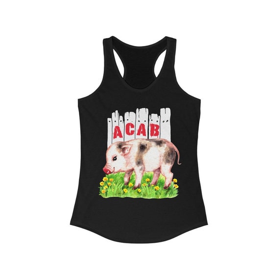 Cute Retro Pig ACAB Tank Top ACAB Shirt All Cops are - Etsy Italia
