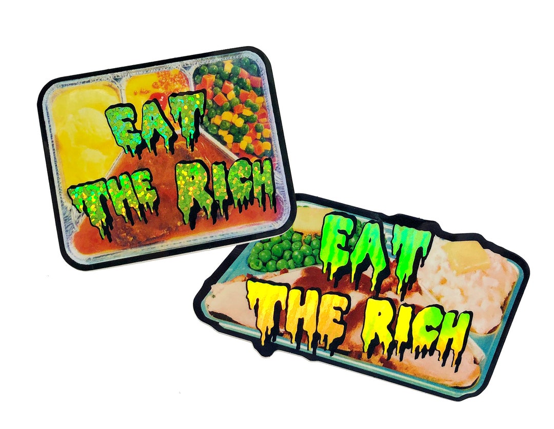 Retro TV Dinner Eat the Rich Stickers - Eat the Rich Bumper Sticker ...