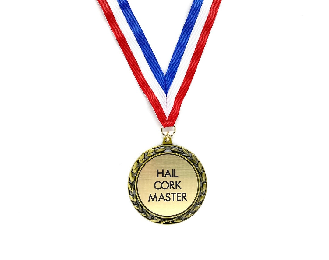 Frasier Hail Cork Master Medal With Ribbon Niles Crane Corkmaster Wine ...