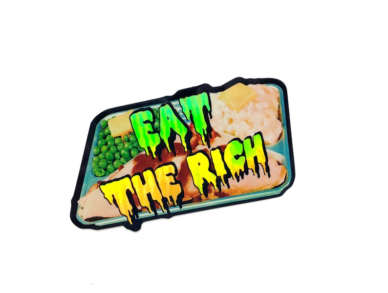Retro TV Dinner Eat the Rich Stickers Eat the Rich Bumper - Etsy