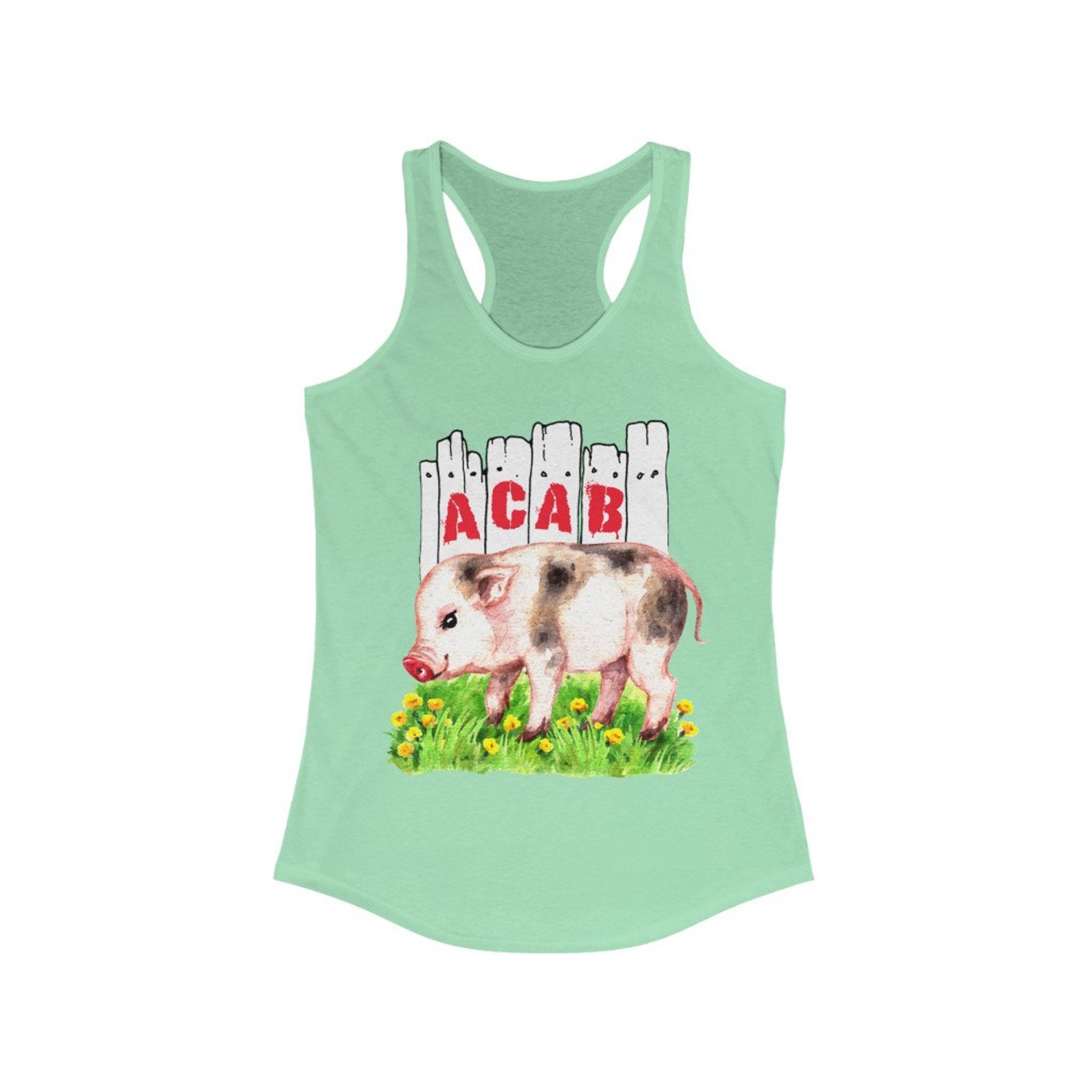 Cute Retro Pig ACAB Tank Top ACAB Shirt All Cops are | Etsy