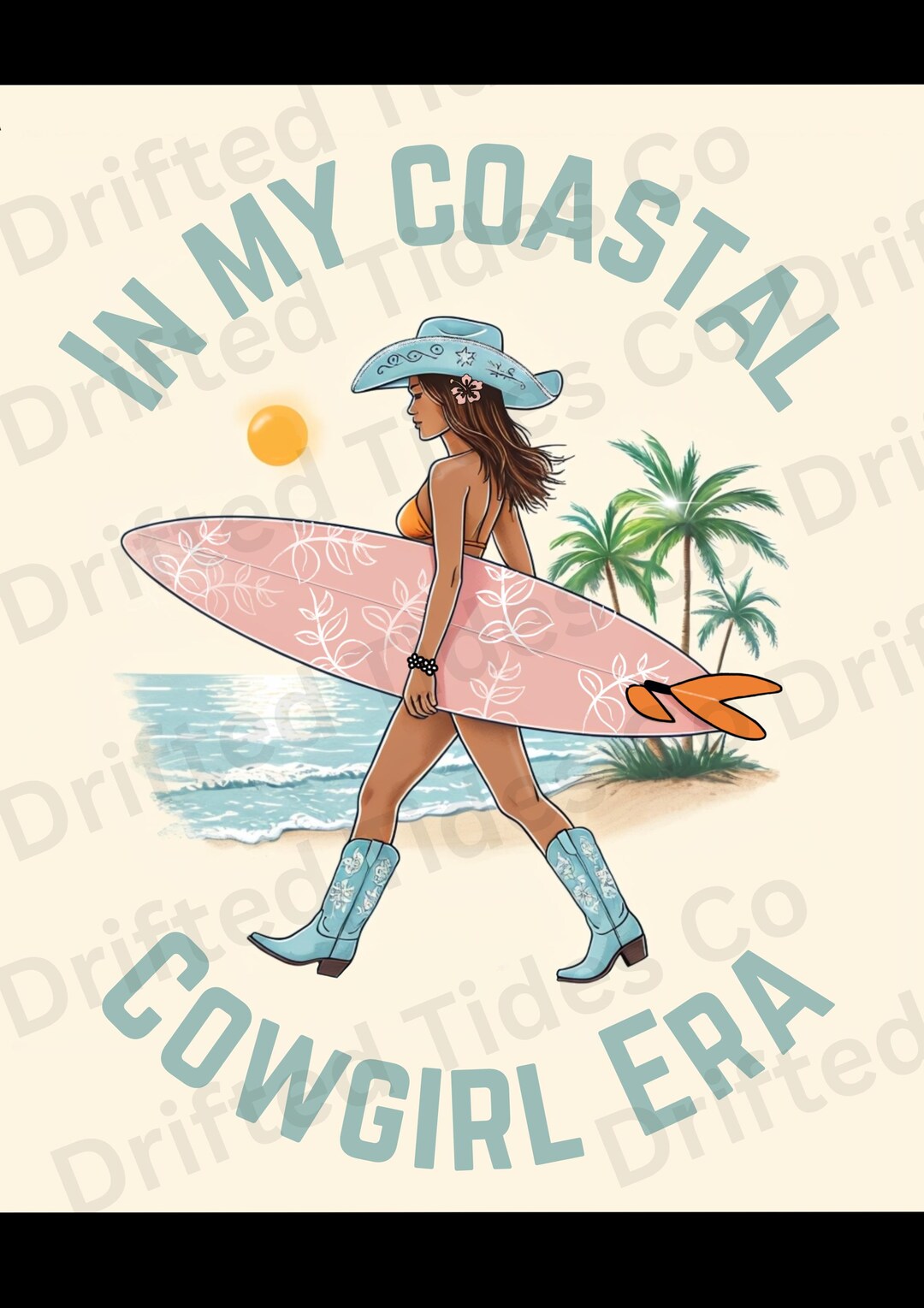 Coastal Cowgirl PNG, Surfing, Beach Vibes, Summer Gifts, Boho, Coastal ...
