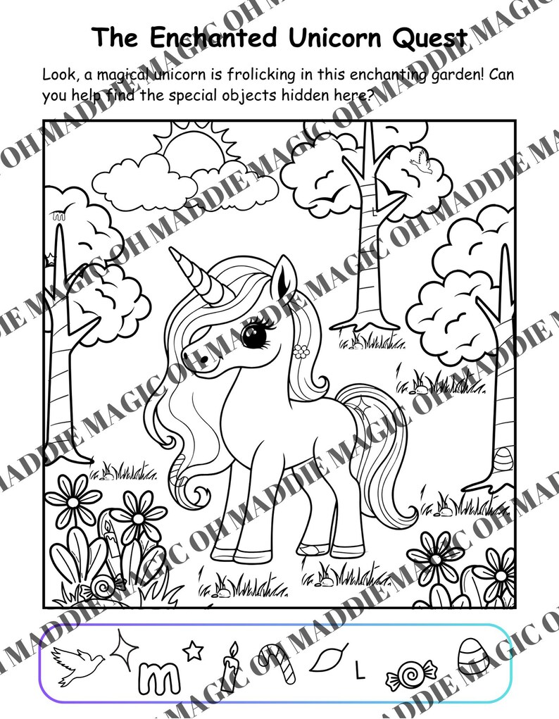10 Printable Hidden Object Coloring Pages for Kids | Fun Find & Color ...
