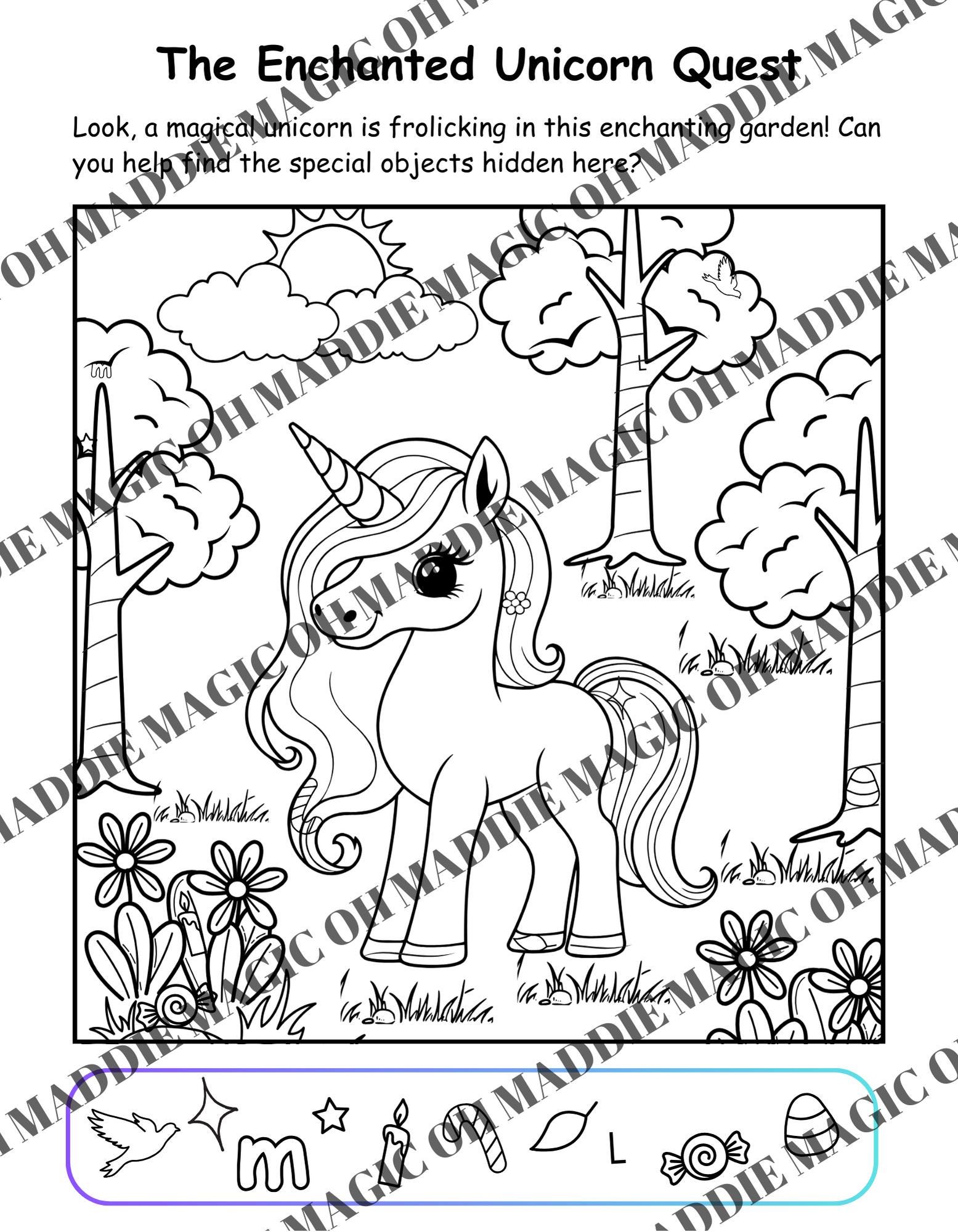 20 Printable Hidden Object Coloring Book Pages for Kids | Fun Find ...