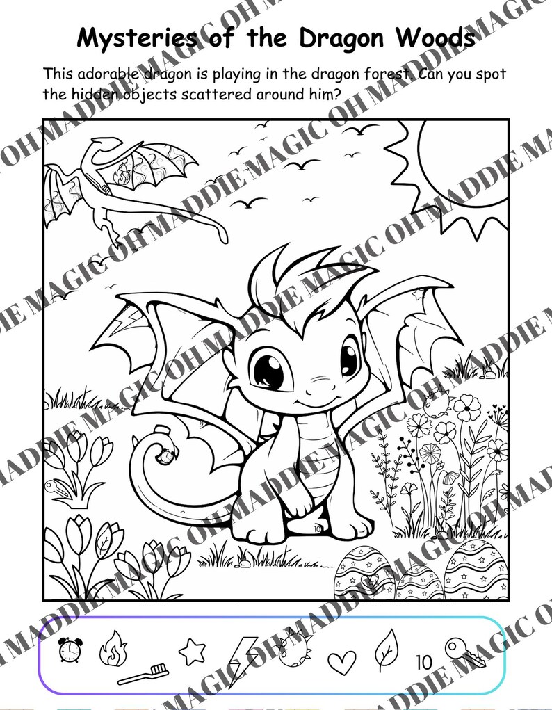 10 Printable Hidden Object Coloring Pages for Kids | Fun Find & Color ...