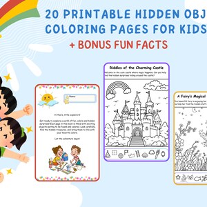 20 Printable Hidden Object Coloring Book Pages for Kids | Fun Find ...