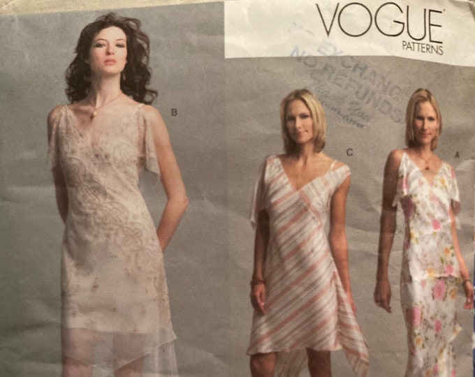 Vogue New York Collection Sewing Pattern 2797 Asymmetrical Hem Semi ...