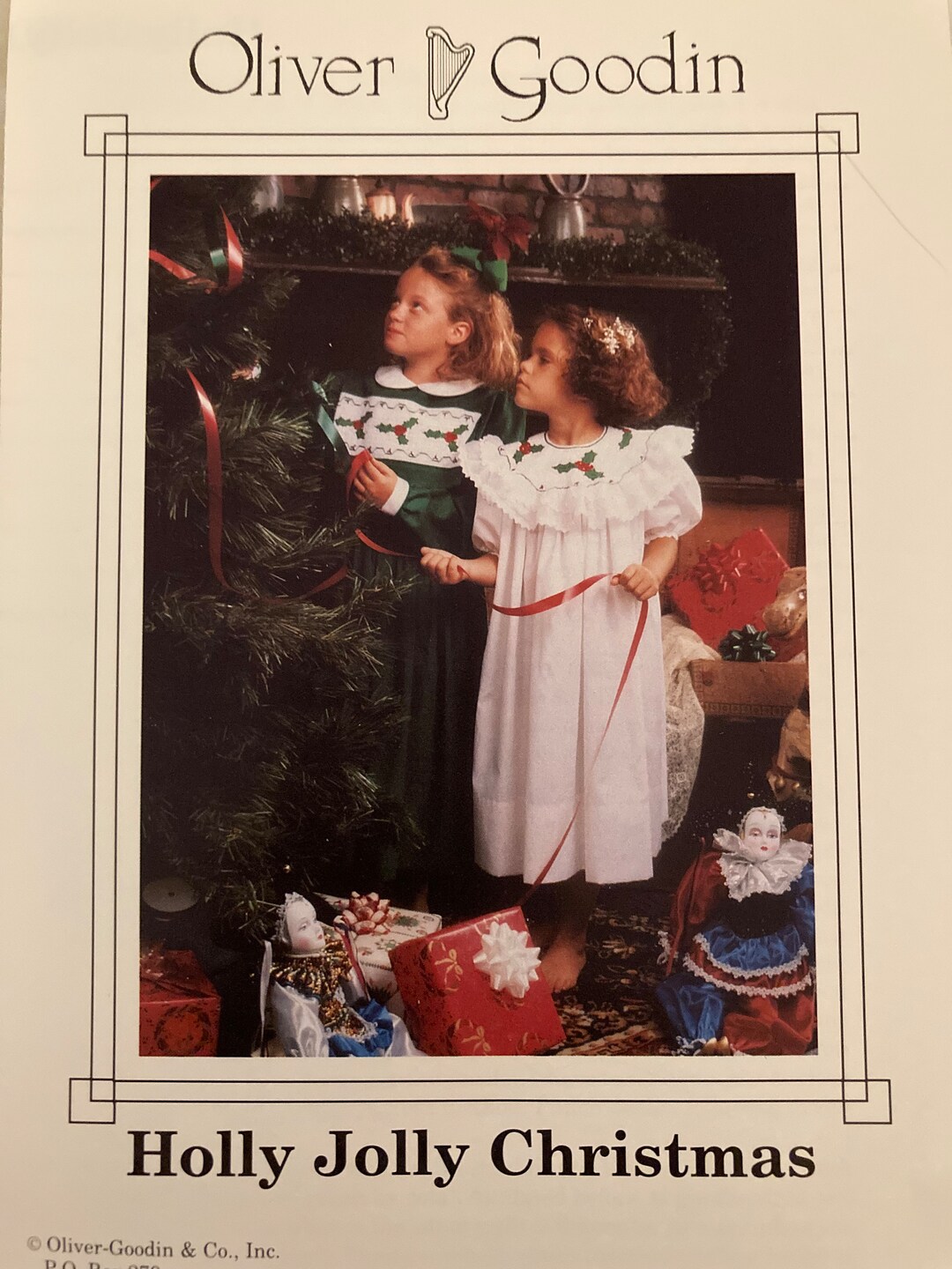 Vintage Smocking Pattern Design Plate Holly Jolly Christmas Smocked ...