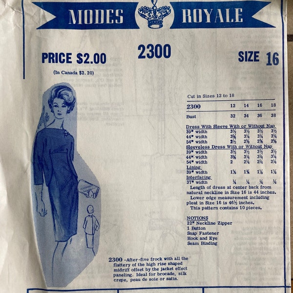 Modes Royale Sewing Patterns - Etsy