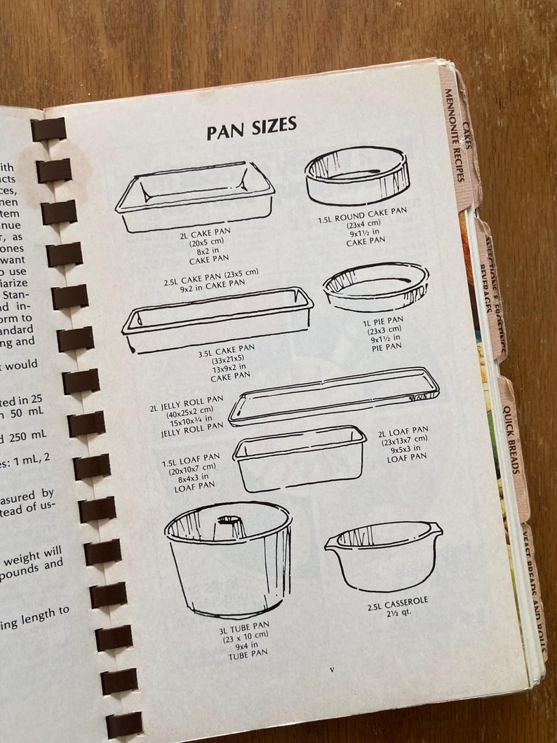 Vintage Canadian Mennonite Cookbook Cooking 1985 Cooking Baking Meats ...