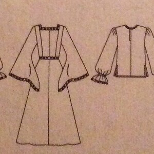Costume Sewing Pattern Tudors Renaissance Gowns Size Misses 14-16-18 ...