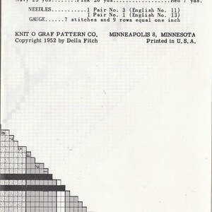 Vintage 1952 KNIT O GRAPH Knitting Pattern Headscarf Kerchief Skier Skater Plaid Designs - Etsy