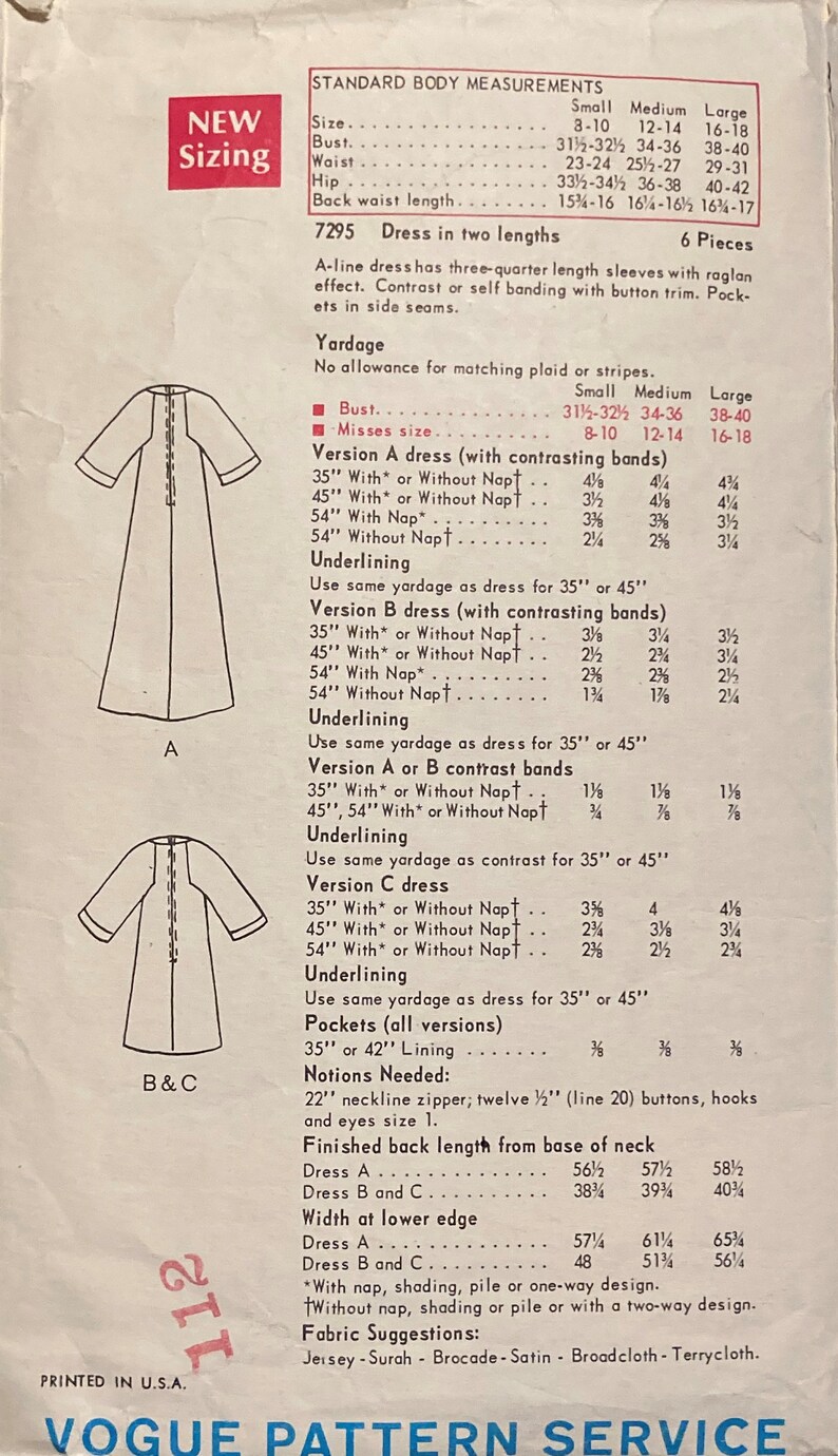 Vintage Sewing Pattern Retro 1968 Mod Front Banded Neckline - Etsy