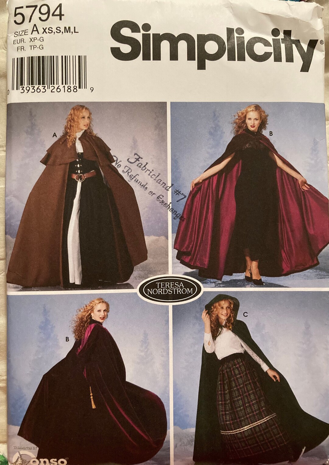 Sewing Pattern Vintage Style Misses Capes Edwardian Victorian Hooded ...