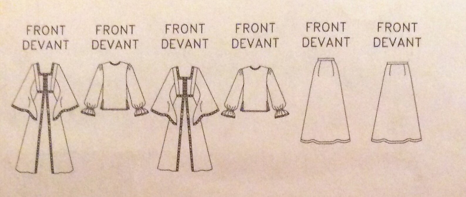 Costume Sewing Pattern Tudors Renaissance Gowns Size Misses 14-16-18 ...