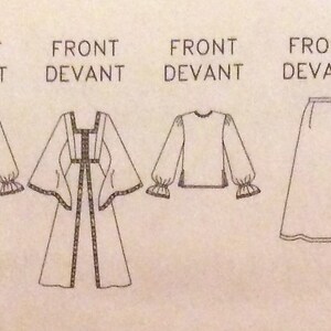 Costume Sewing Pattern Tudors Renaissance Gowns Size Misses 14-16-18 ...